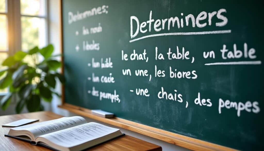 Les différents types de déterminants expliqués grâce à un tableau des déterminants